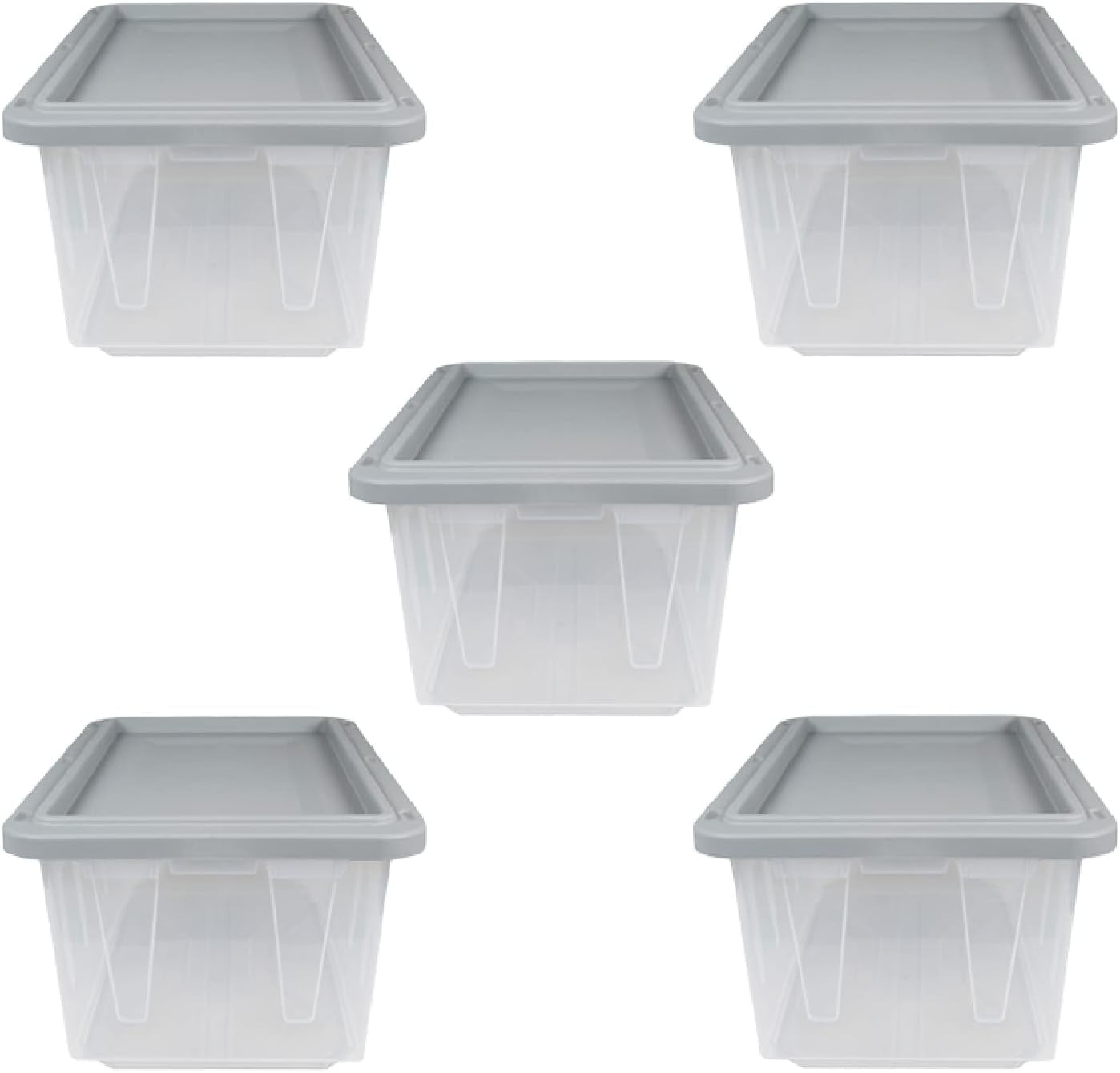 BLACK & YELLOW, 15-Gallon Heavy Duty Clear Storage Container & Snap ...