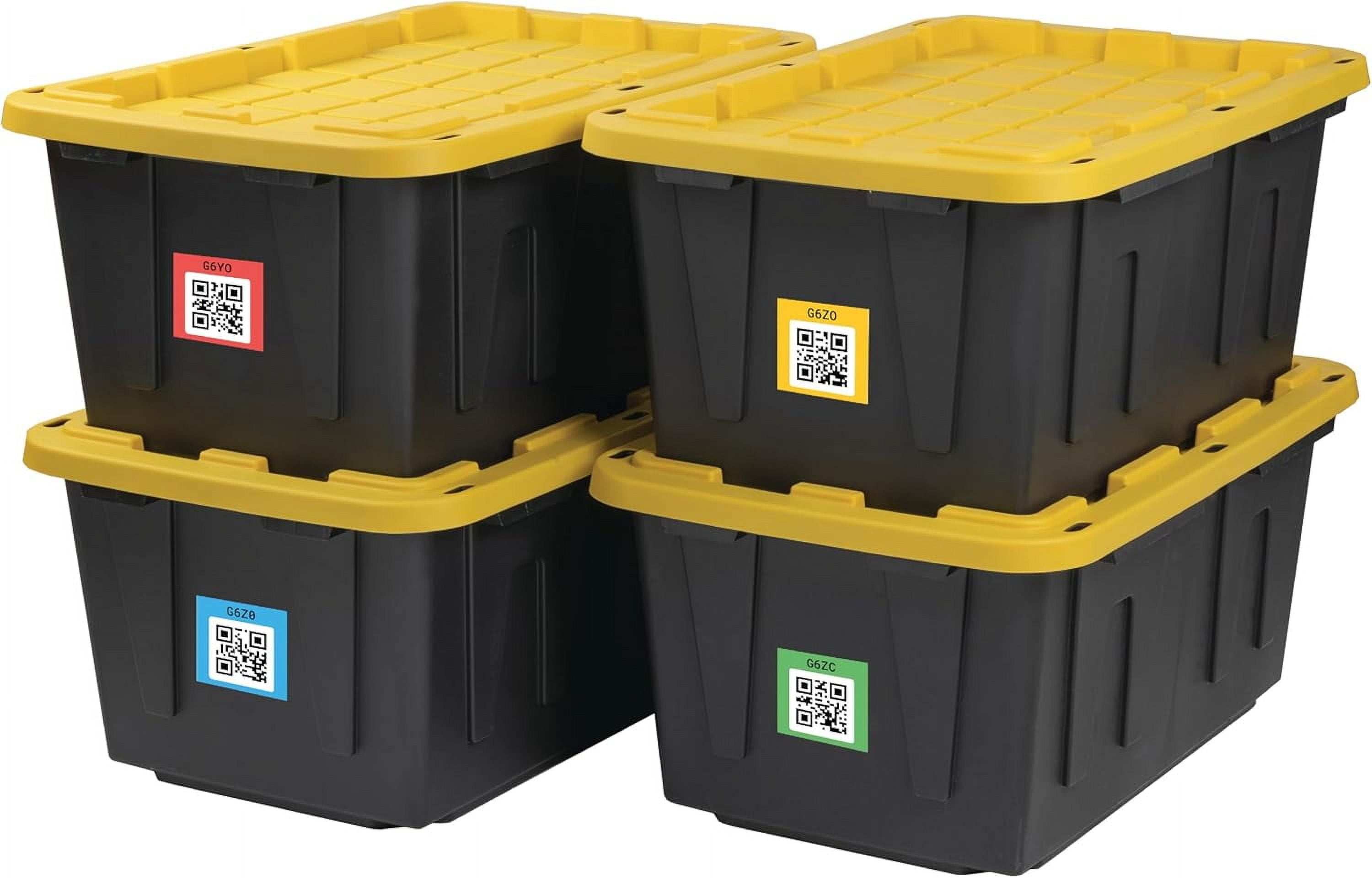 BLACK & YELLOW CX, 27-Gallon Heavy Duty Tough Storage Container with ...
