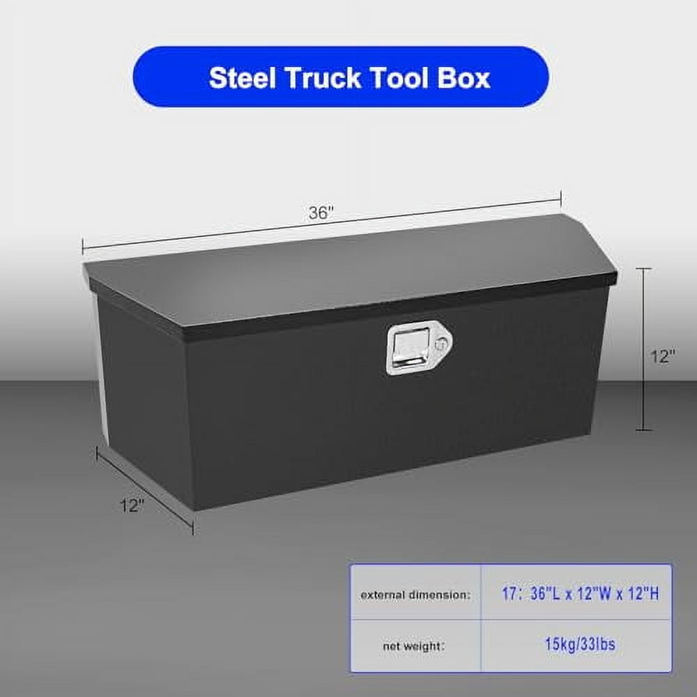 BLACKHORSE-RACING 36"(L) x12 (W) x 12"(H) Underbody Steel Truck Box ...