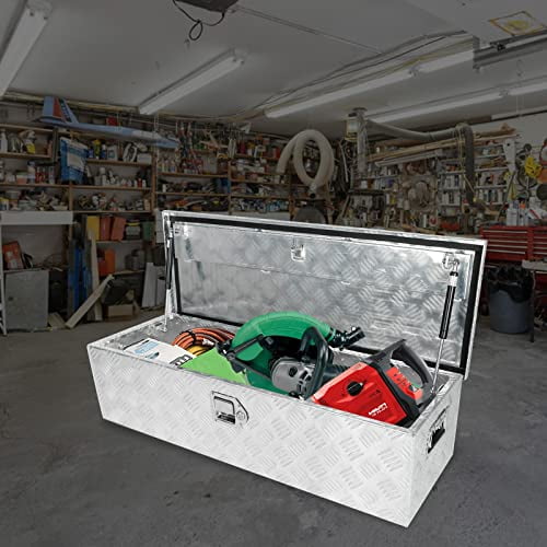 BLACKHORSE-RACING 39 x 13 x 10 Inch Aluminum Truck Trailer Tool Box ...