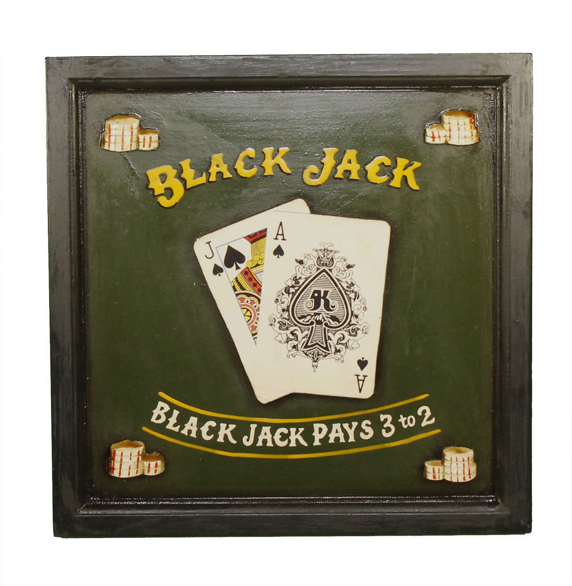 BLACKJACK SIGN - Poker Bar Decor - GAME ROOM BLACK JACK - Walmart.com