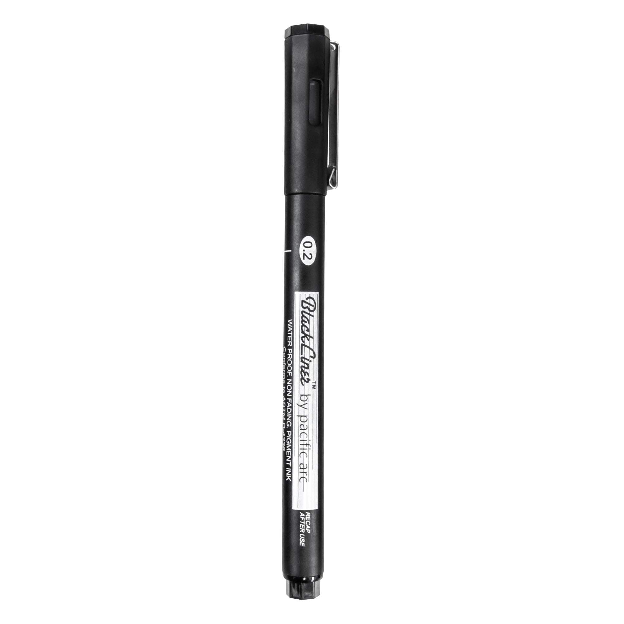 Pacific Arc, Blackliner Black Fineliner Pens, Set of 4 Differently ...
