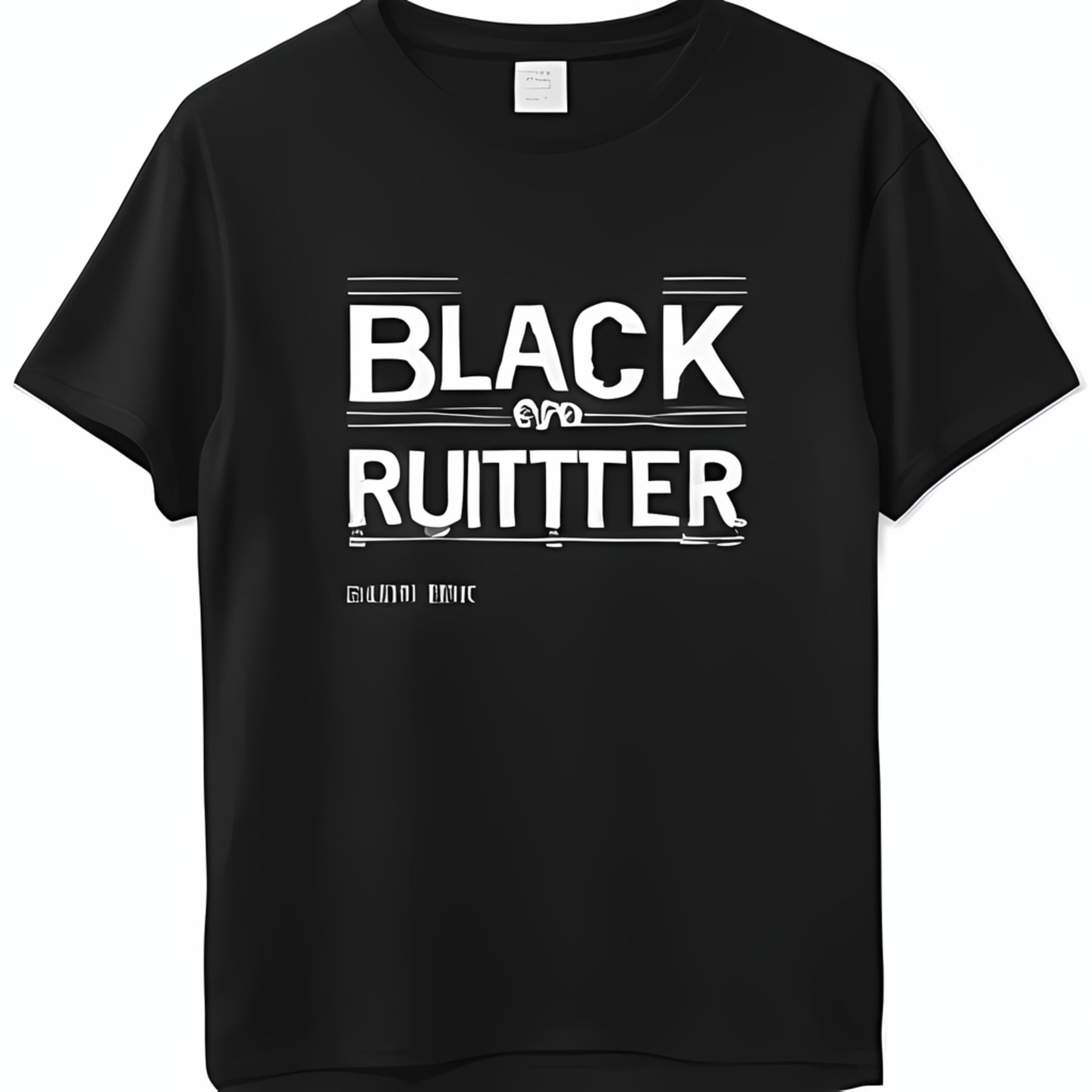 BLACKLewis RUTTER Black T-Shirt Modern Typographic Design Vector Style ...