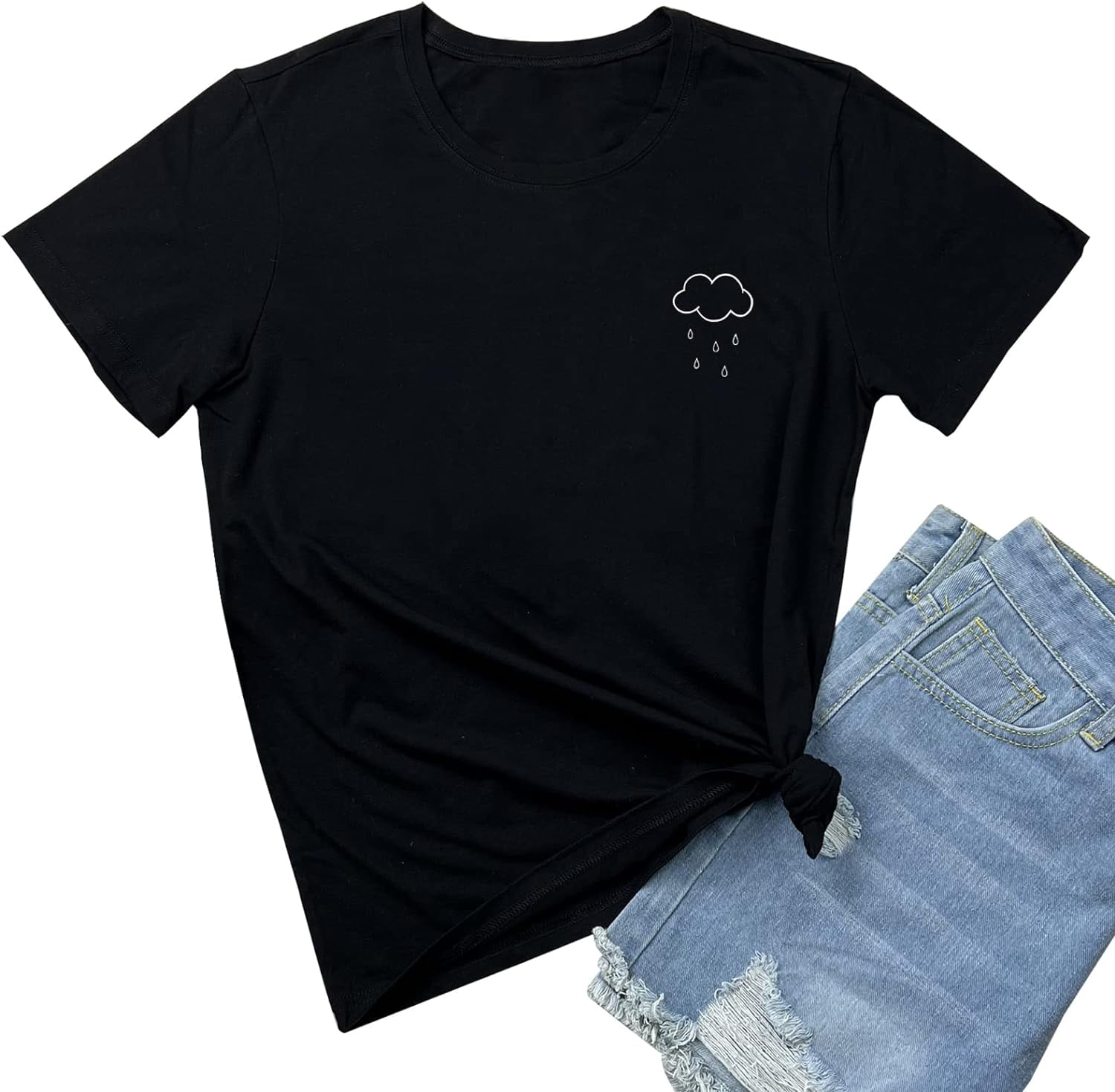 BLACKMYTH Women Cute Tees Graphic Casual T Shirts100% cotton - Walmart.com