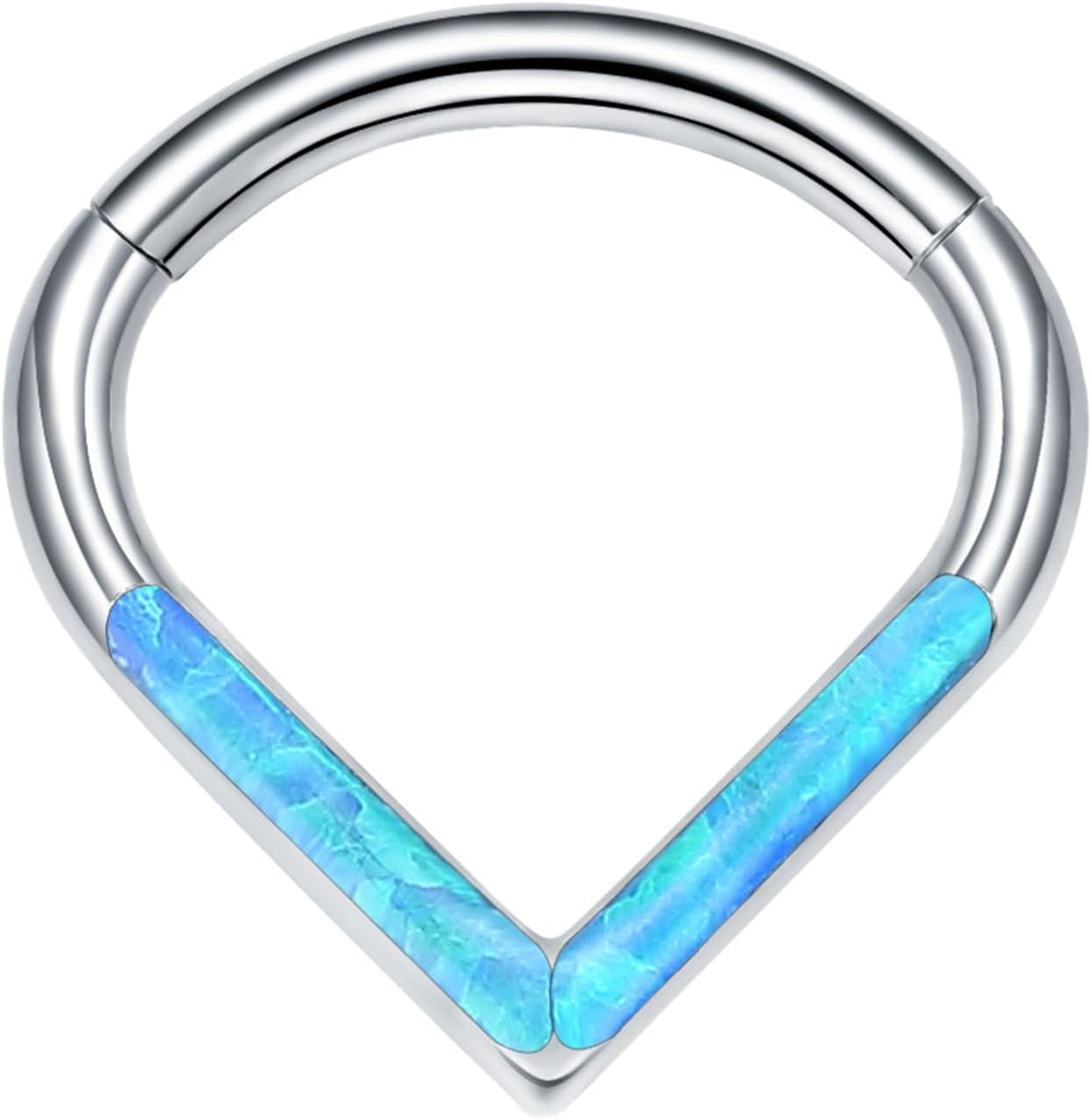 BLACKNANA Steel Piercing Teardrop Nose Rings Hypoallergenics Septum ...