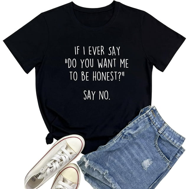 BLACKOO Women Funny Graphic T-Shirts Cute Tees - Walmart.com