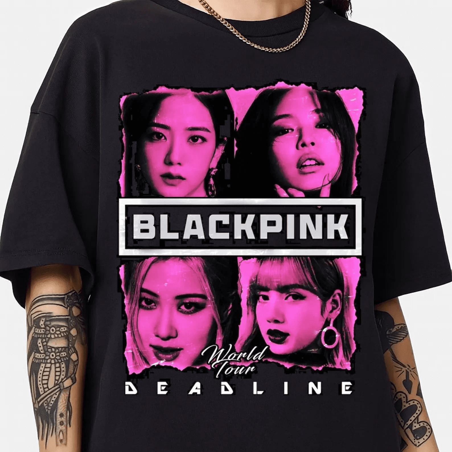 BLACKPINK 2025 Deadline World Tour T-Shirt, Jisoo, Jennie, Rosé, Lisa All Members Tee - Walmart.com