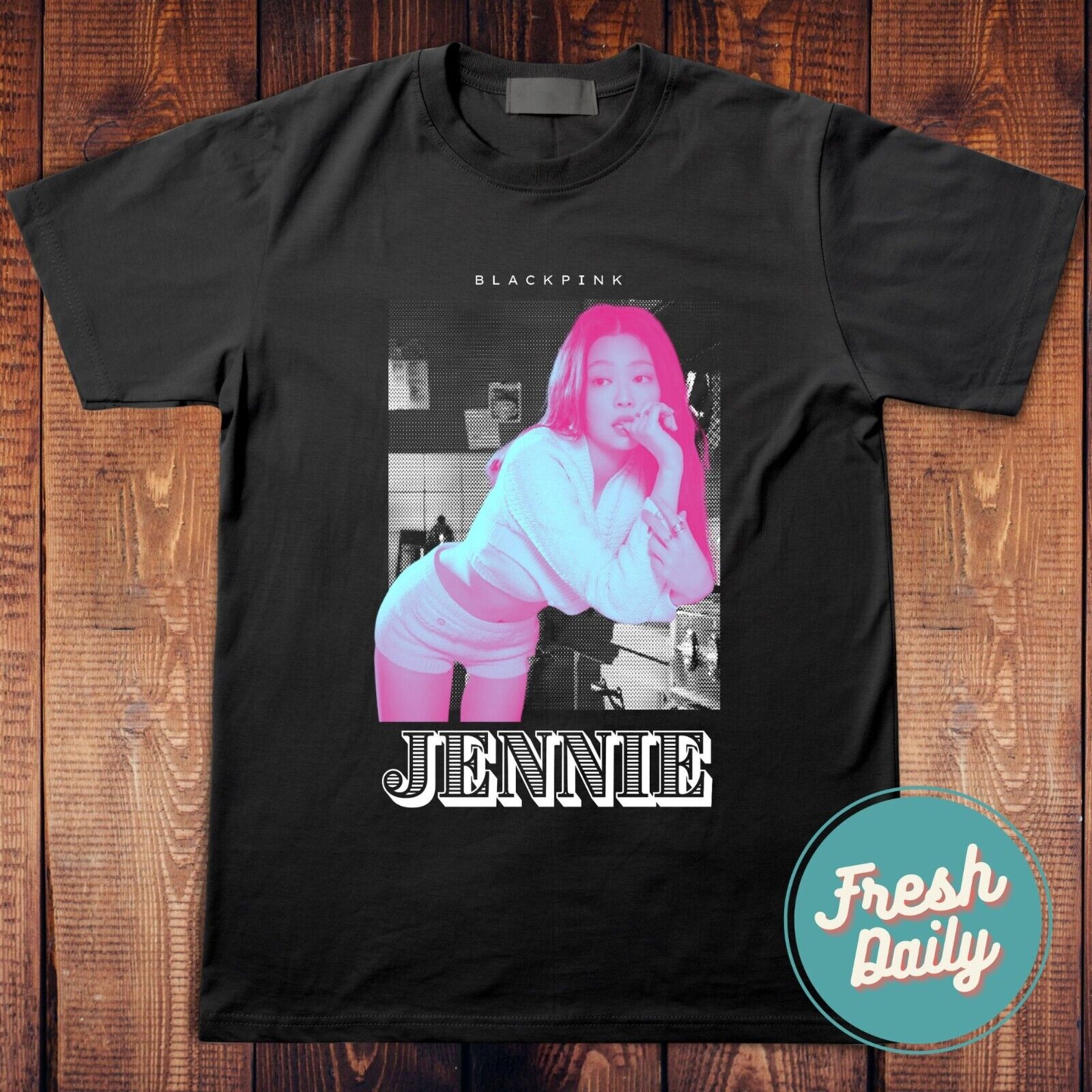BLACKPINK Jennie Kim Bootleg T Shirt Pink Venom Born Pink Merch Kpop ...