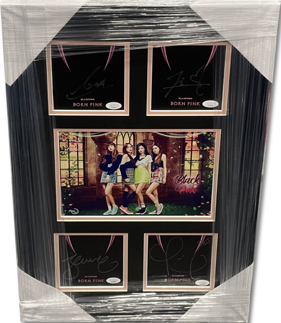 BLACKPINK Signed Autographed Custom Framed Cuts Lisa Rose Jisoo Jennie ...