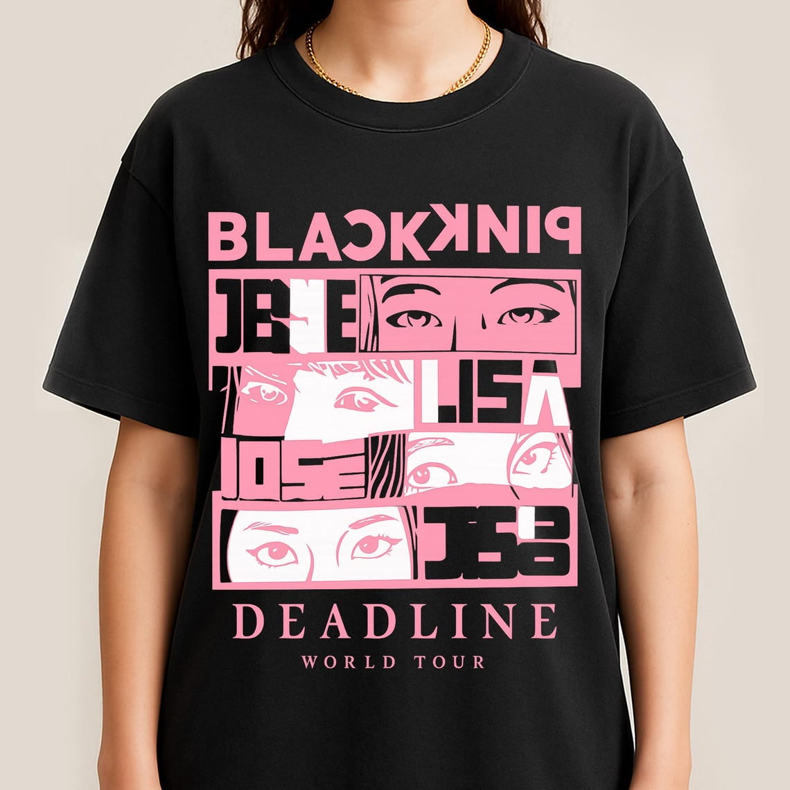 BLACKPINK World Tour Eyes T-Shirt – Kpop Anime Fan Art Tee – Lisa ...