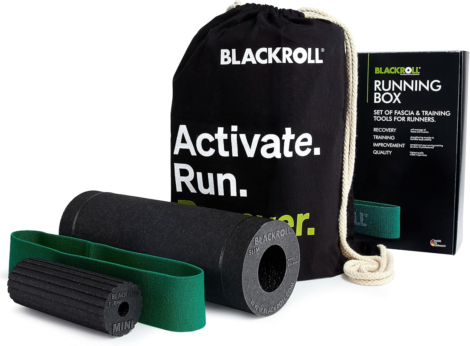 BLACKROLL Foam Roller Exercise Kit - Loop Resistance Bands for Body ...