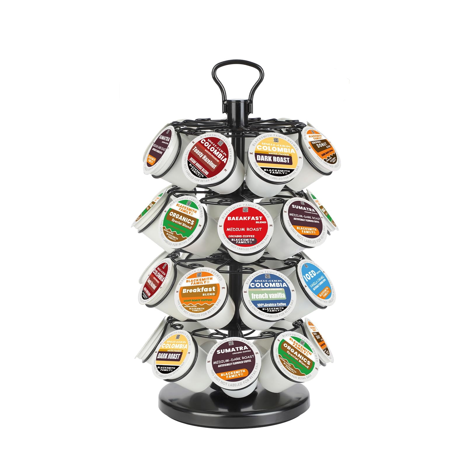 BLACKSMITH FAMILY K Cup Holder, K Cup Carousel, Coffee Pods Storage ...