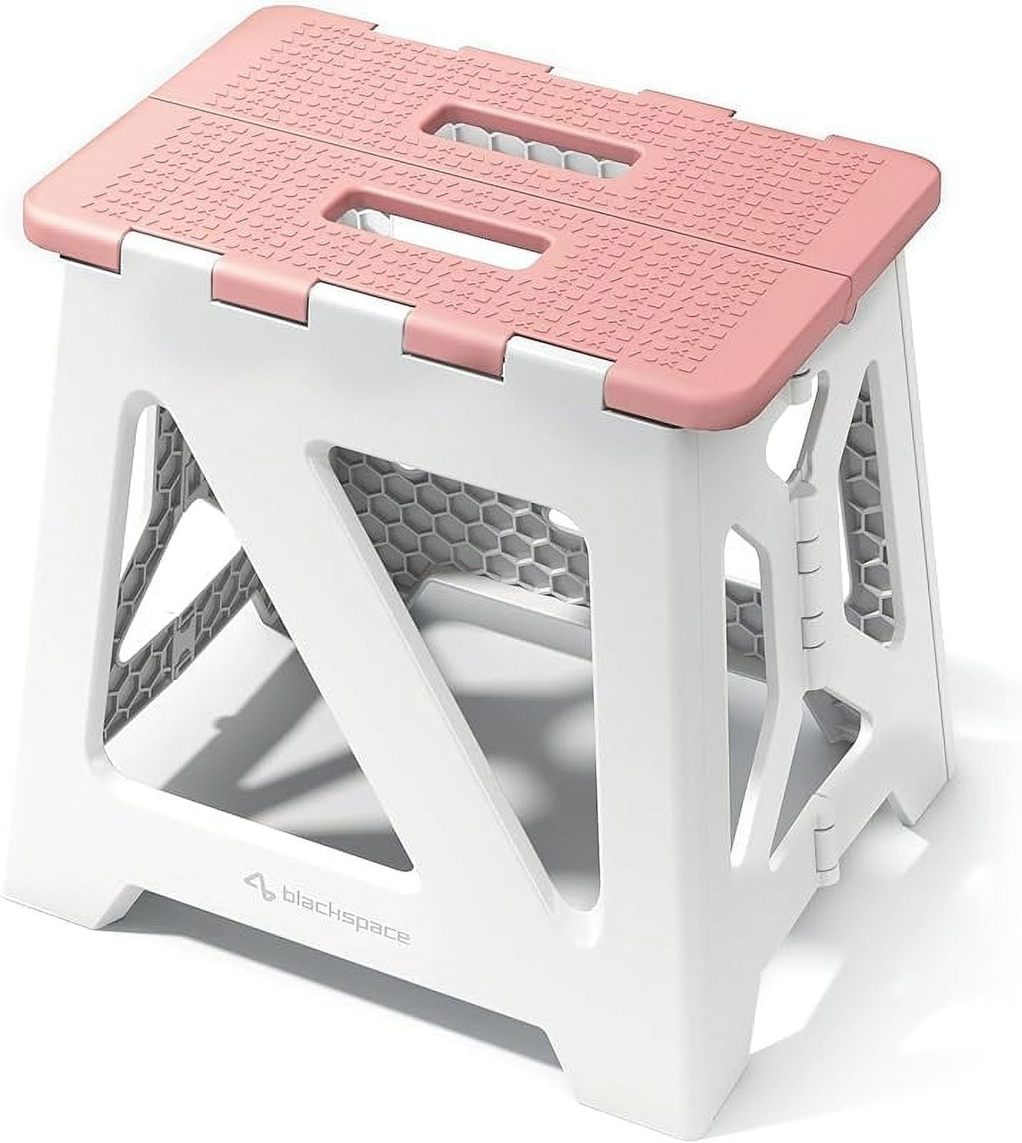 BLACKSPACE 13" Folding Step Stool for Adults, 250 lbs Capacity Non-Slip ...