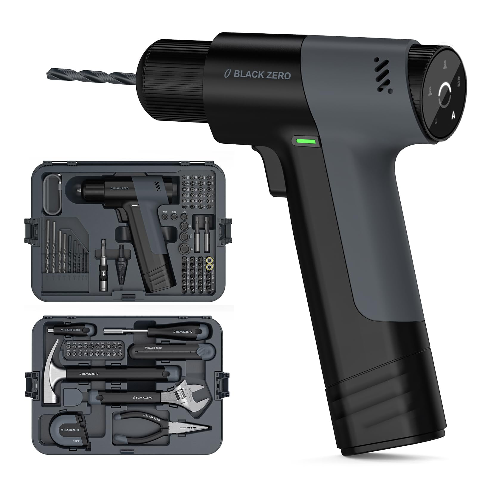 BLACKZERO 16.8V Max Brushless Drill Tool Kit, Smart Display, 60 NM Of ...
