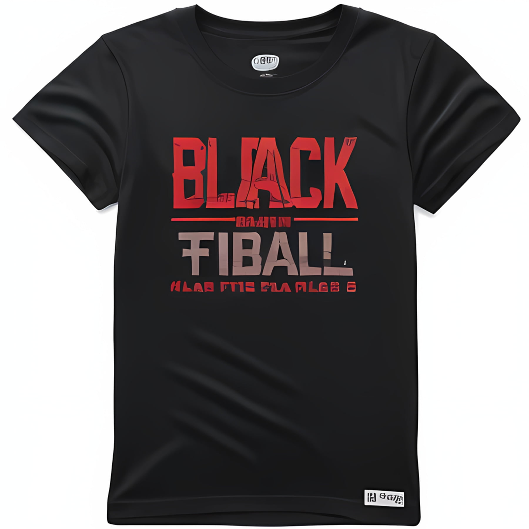 BLACKieties Graphic Art T-Shirt with Red and Black Color Scheme ...