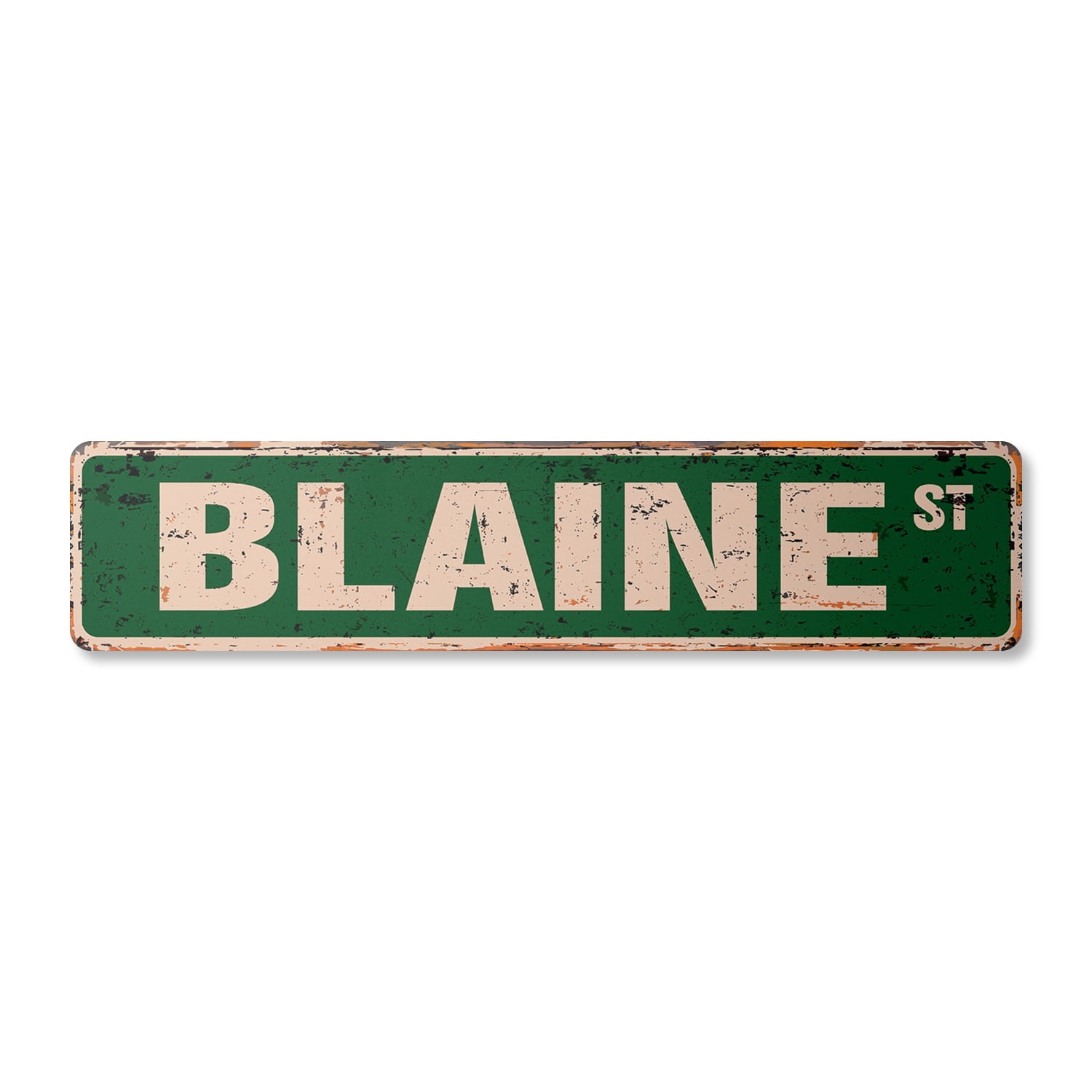 BLAINE Vintage Plastic Street Sign Childrens Name Room Sign | Indoor ...