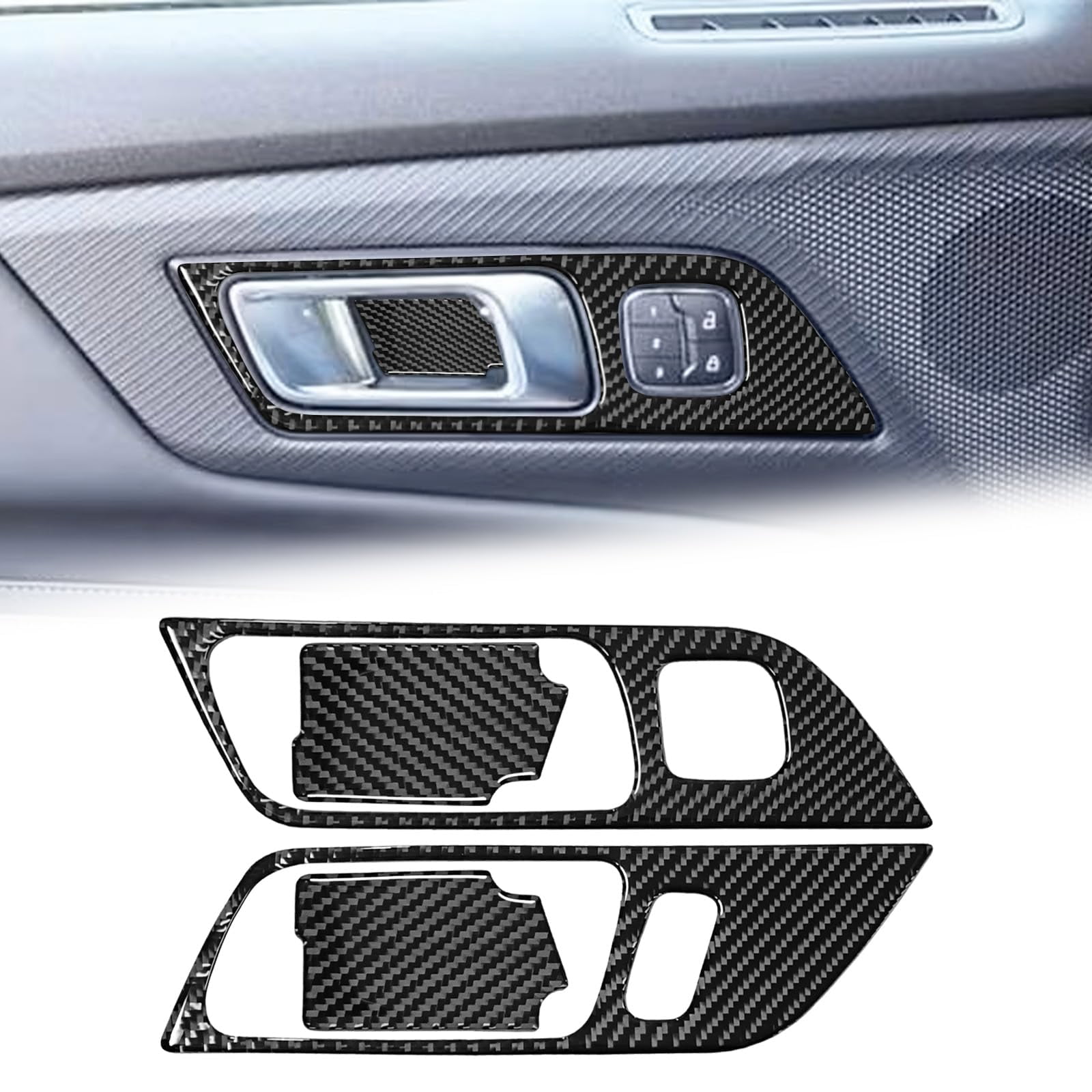 BLAKAYA Compatible with 2024 STF9 2025 Ford Mustang Carbon Fiber Door ...