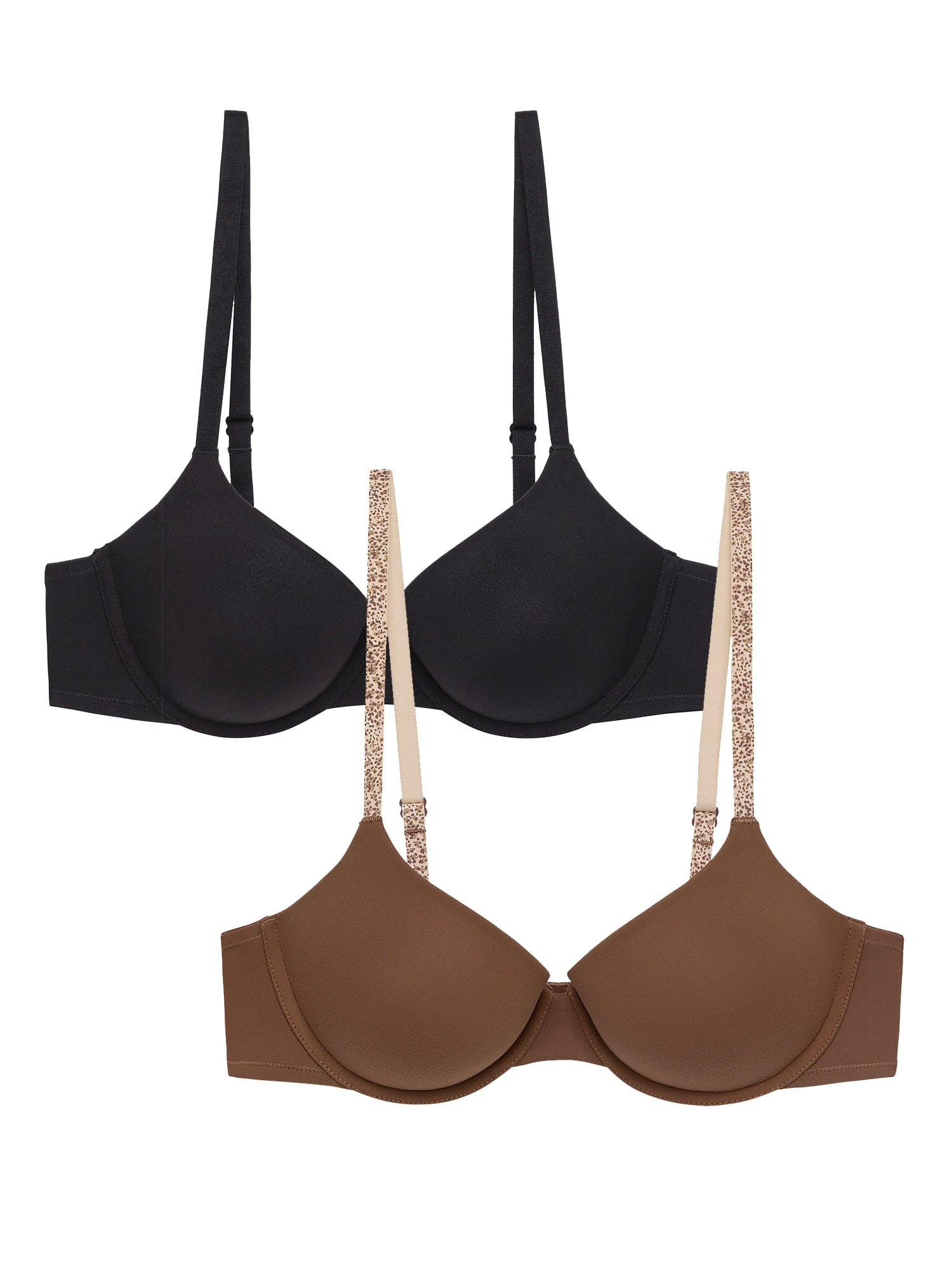 BLAKE & CO. 2 Pack Junior's Micro Underwire Push Up Bra with Adjustable Straps, Sizes 34B-40DD ...