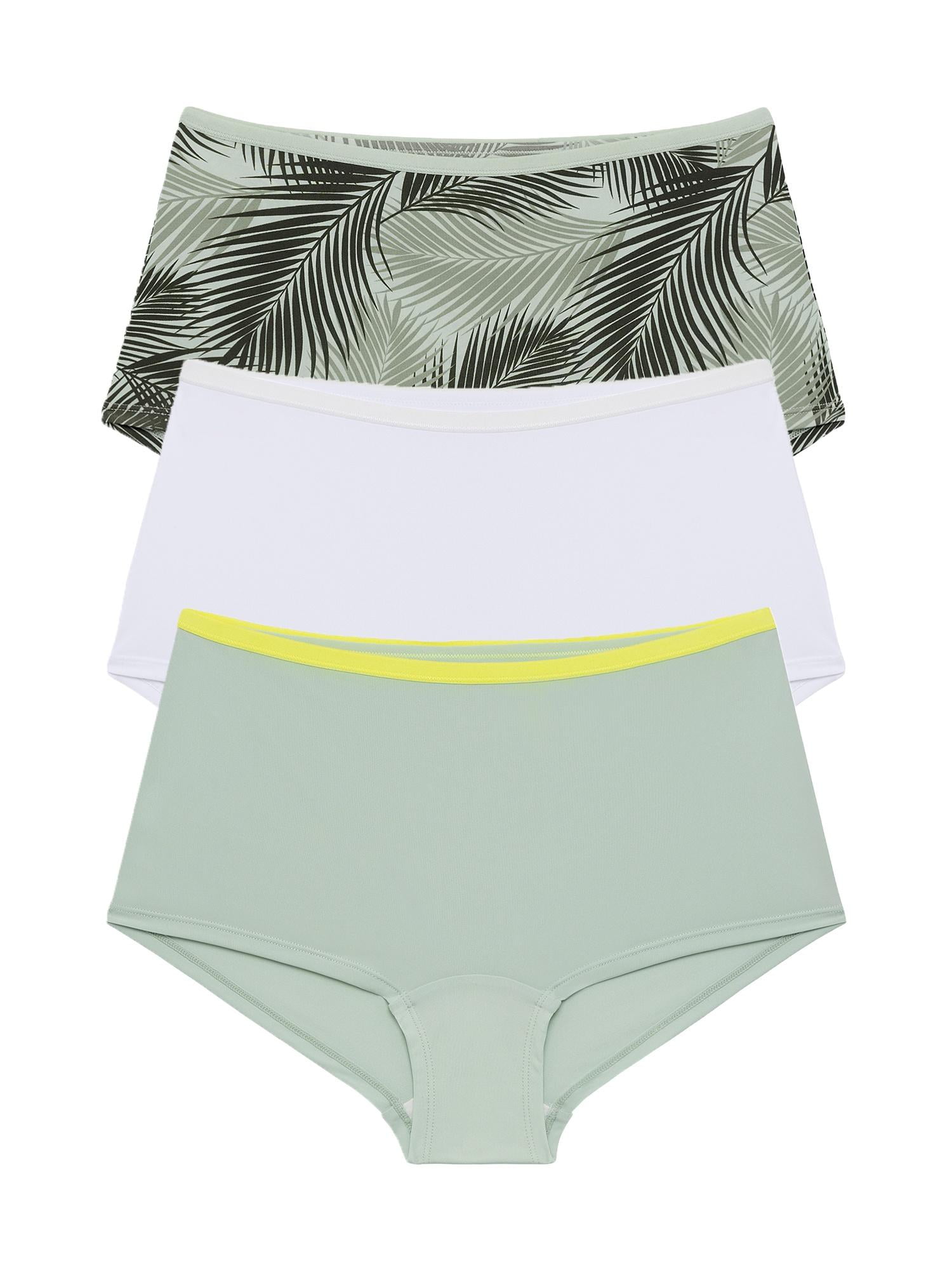 BLAKE & CO. 3 Pack Junior’s Micro Boyshort Underwear, Sizes S-2X ...