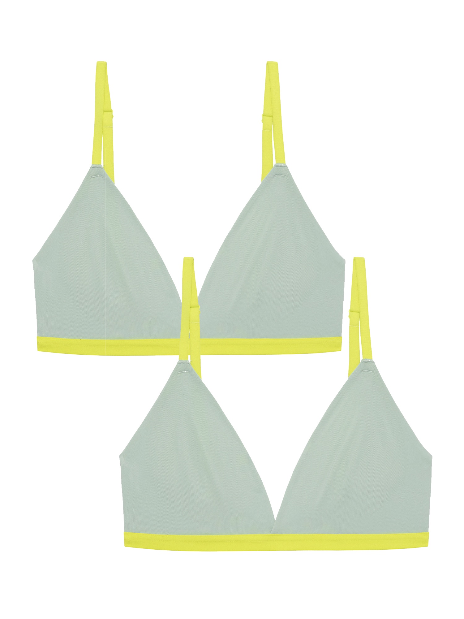 BLAKE & CO. Women’s 2-Pack Wire Free Micro Triangle Back Close Bralette ...