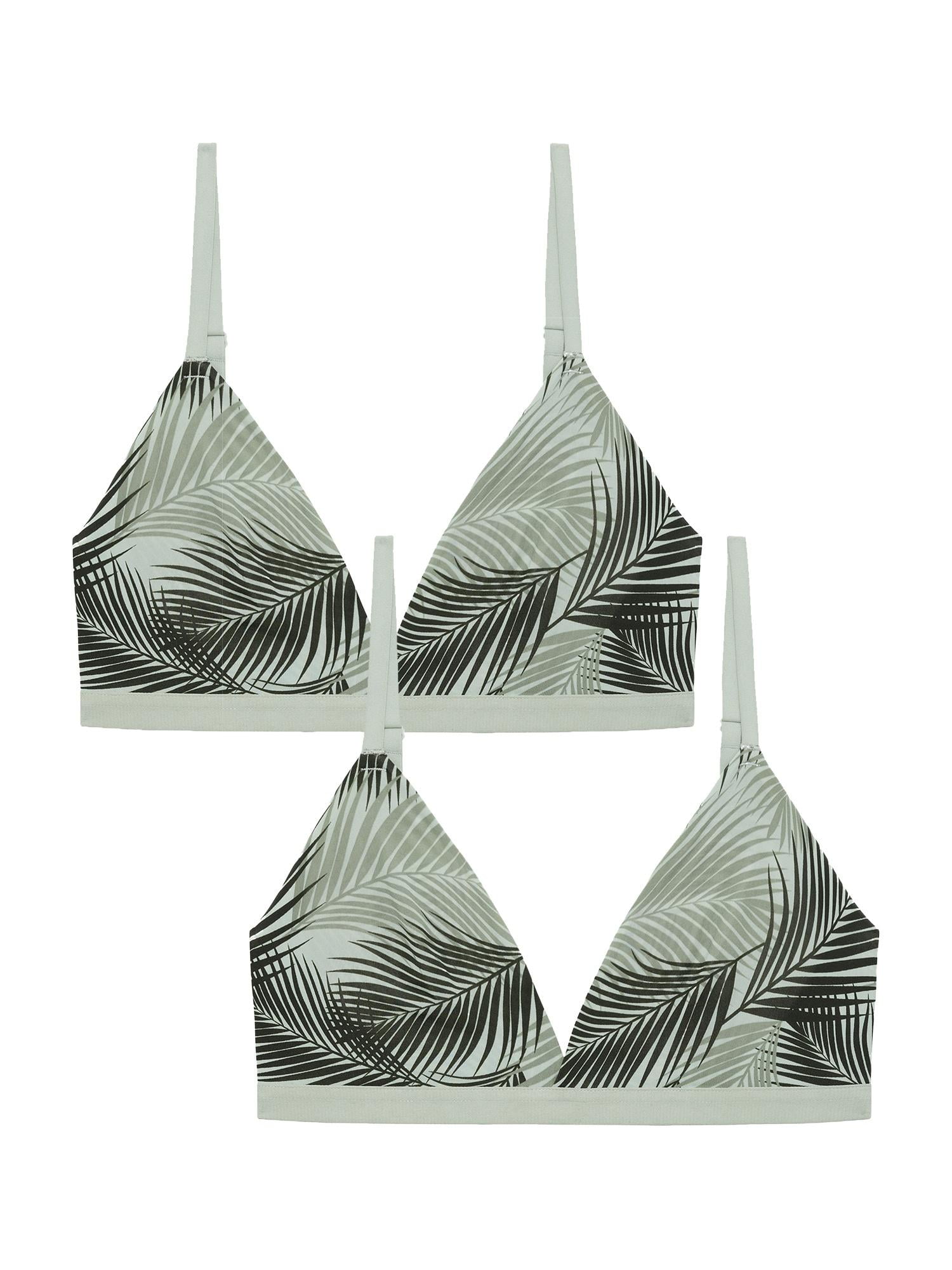BLAKE & CO. Women’s 2-Pack Wire Free Micro Triangle Back Close Bralette ...