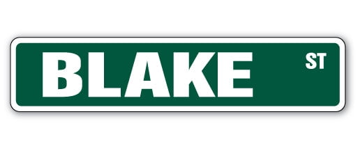 BLAKE Street Sign Childrens Name Room Sign | Indoor/Outdoor | 36" Wide ...