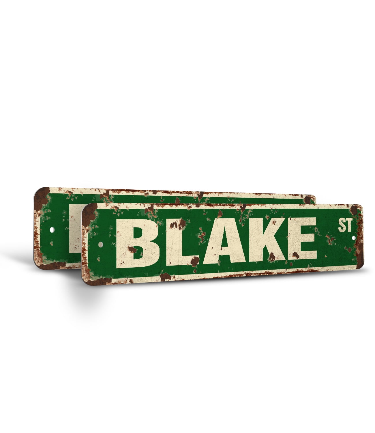 BLAKE Vintage Style Rustic Street Sign – (2 Pack) Childrens Name Room ...