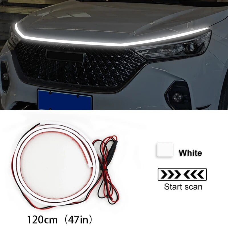 BLALION Flexible LED Car Engine Hood Guide Decorative Light Bar ...