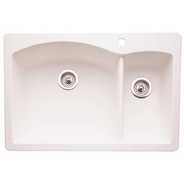 Blanco DIAMOND 1-3/4 with Low Divide SILGRANIT Sink Cinder - Walmart.com