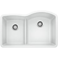 Blanco 402322 Ikon 33" Farmhouse Double Basin Silgranit Kitchen Sink ...