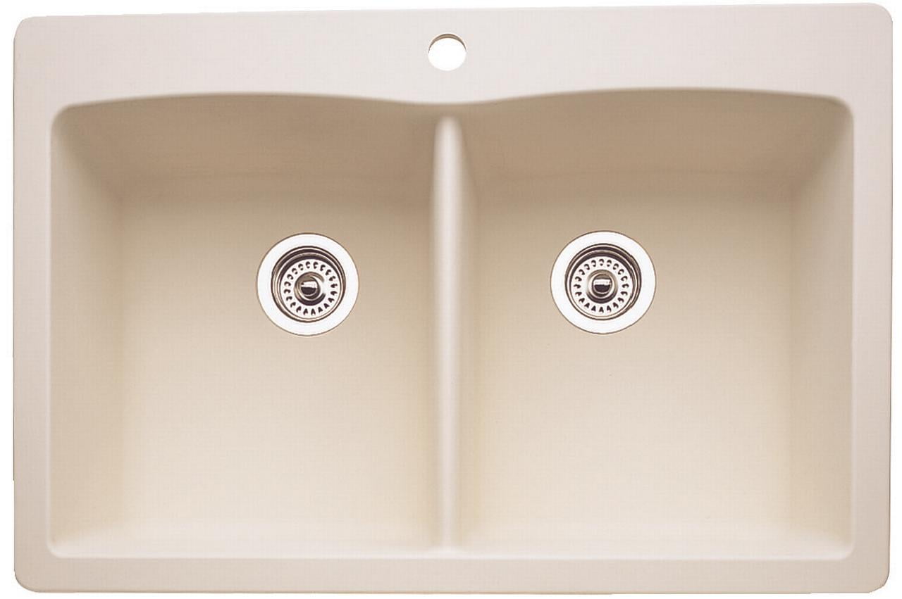 BLANCO DIAMOND Equal Double Dual Mount - Biscuit - Walmart.com