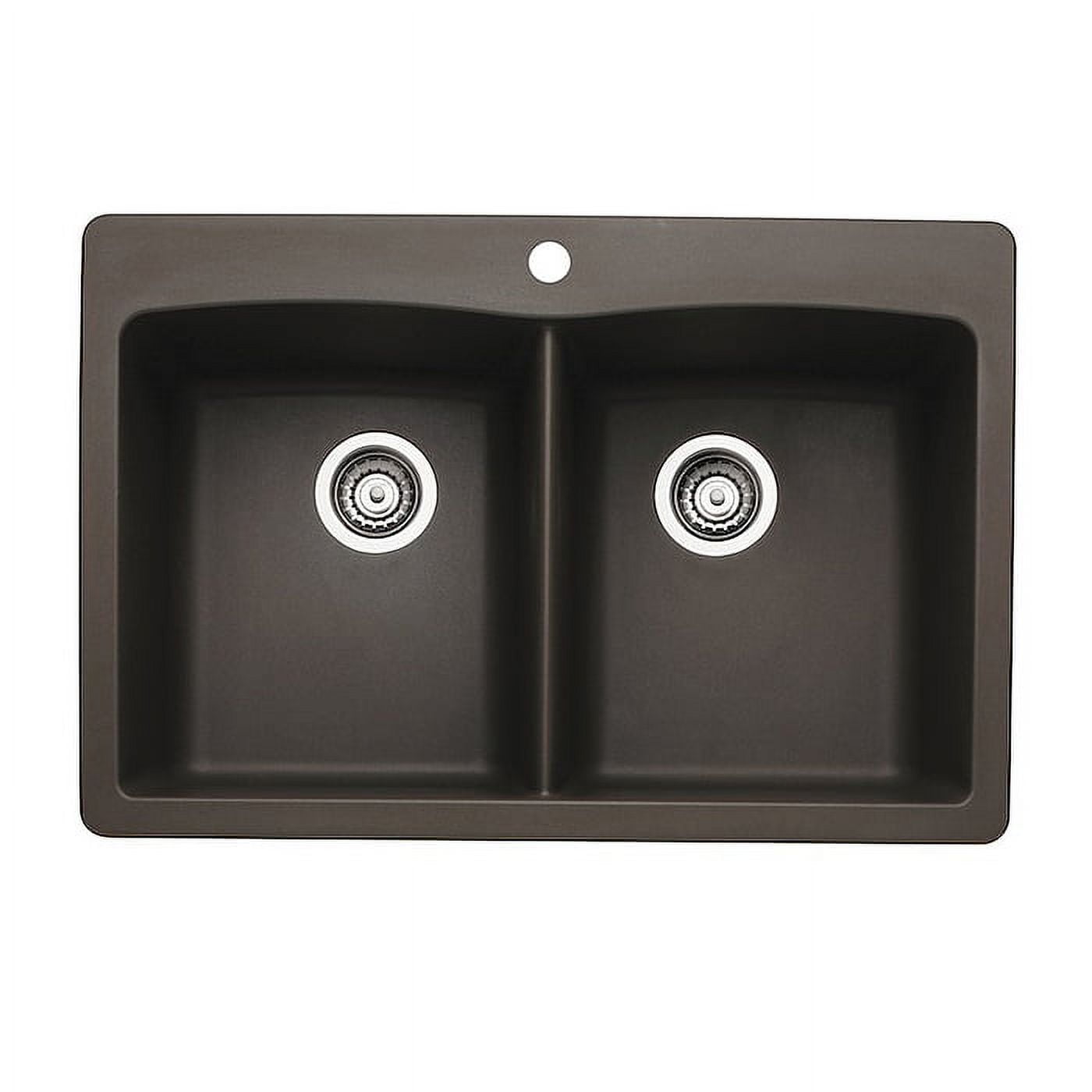BLANCO DIAMOND Equal Double Dual Mount - Cafe Brown - Walmart.com
