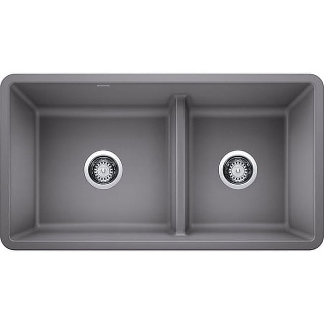 BLANCO PRECIS 1.75 Low Divide Undermount - Metallic Gray - Walmart.com