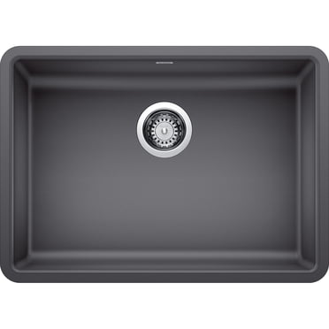 Blanco DIAMOND 1-3/4 with Low Divide Reverse SILGRANIT Sink Metallic ...