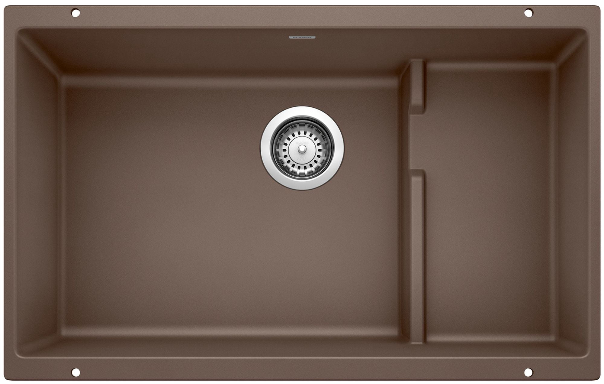 BLANCO PRECIS Cascade Cafe Brown Stainless Steel 24in Rectangle Single ...