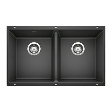 Blanco DIAMOND 1-3/4 with Low Divide SILGRANIT Sink Cinder - Walmart.com