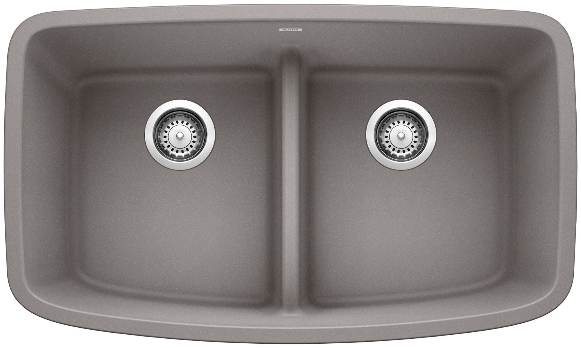 BLANCO VALEA Metallic Gray Stainless Steel Equal Double Low-Divide ...