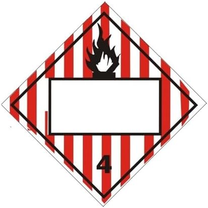 BLANK DOT PLACARD FLAMMABLE SOLID Class 4 DOT Placards & Shipping Signs ...