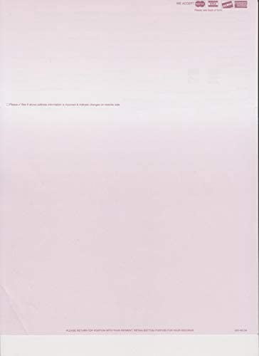 BLANK PERFORATED STATEMENT PAPER-MAJOR CREDIT CARD LOGOS (500 BURGUNDY ...