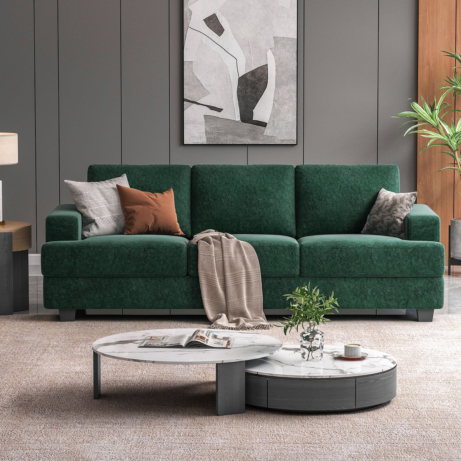 BLAZANT 3 Seater Sofa Oversize, 89" Extra Large Size Sofa Couch with ...