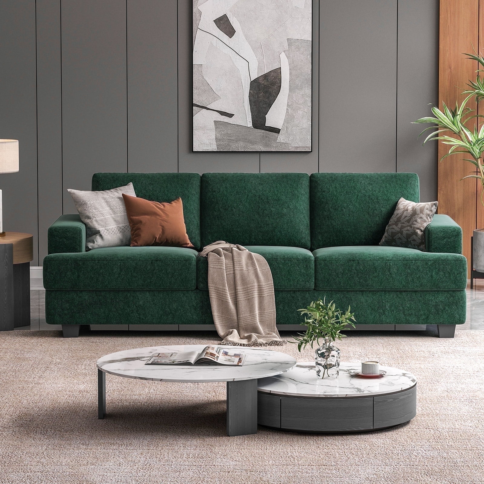 BLAZANT 3 Seater Sofa Oversize, 89" Extra Large Size Sofa Couch with ...