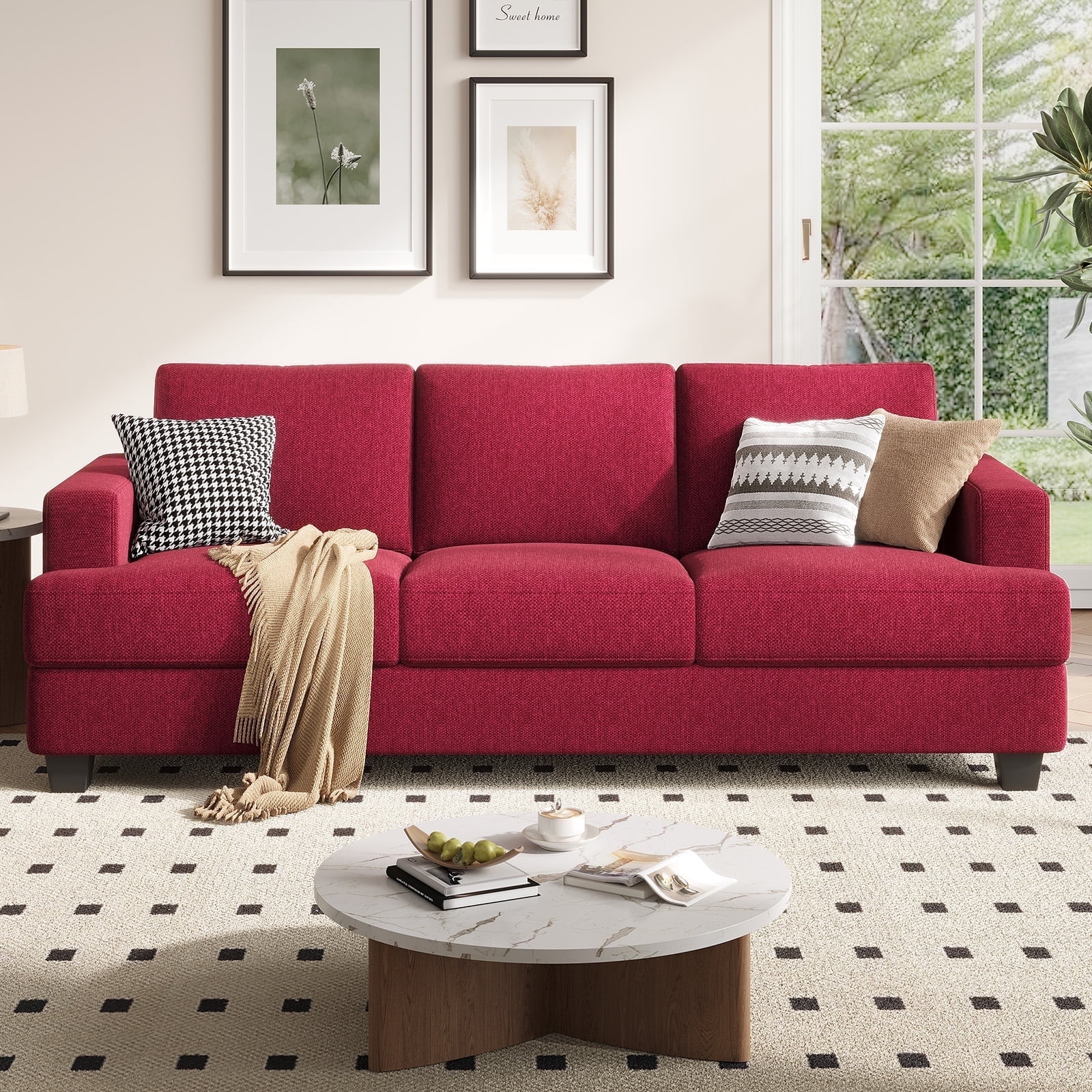BLAZANT 3 Seater Sofa Oversize, 89" Extra Large Size Sofa Couch with ...