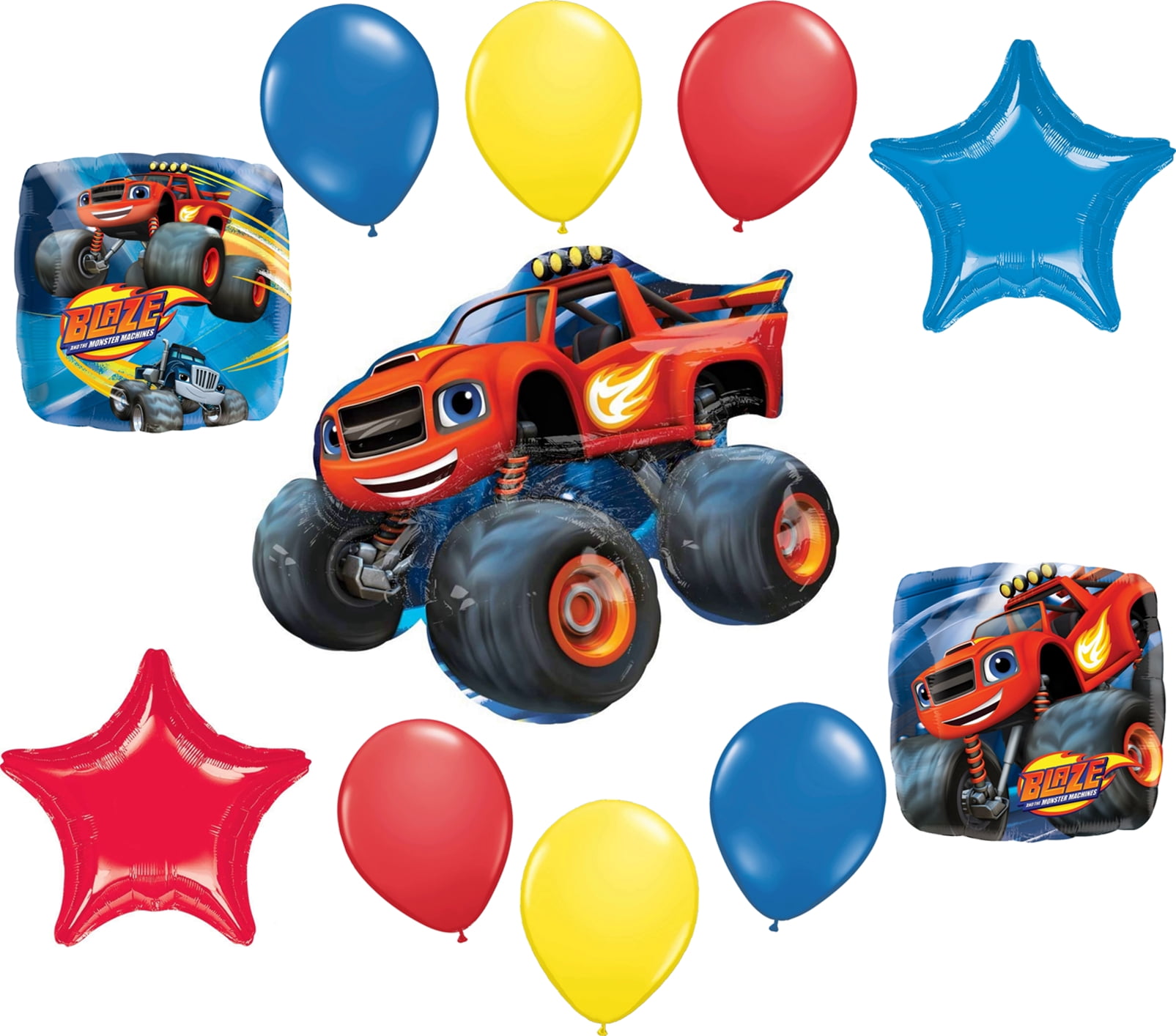 BLAZE and the Monster Machine TRUCK Red Birthday Party Mylar & Latex ...