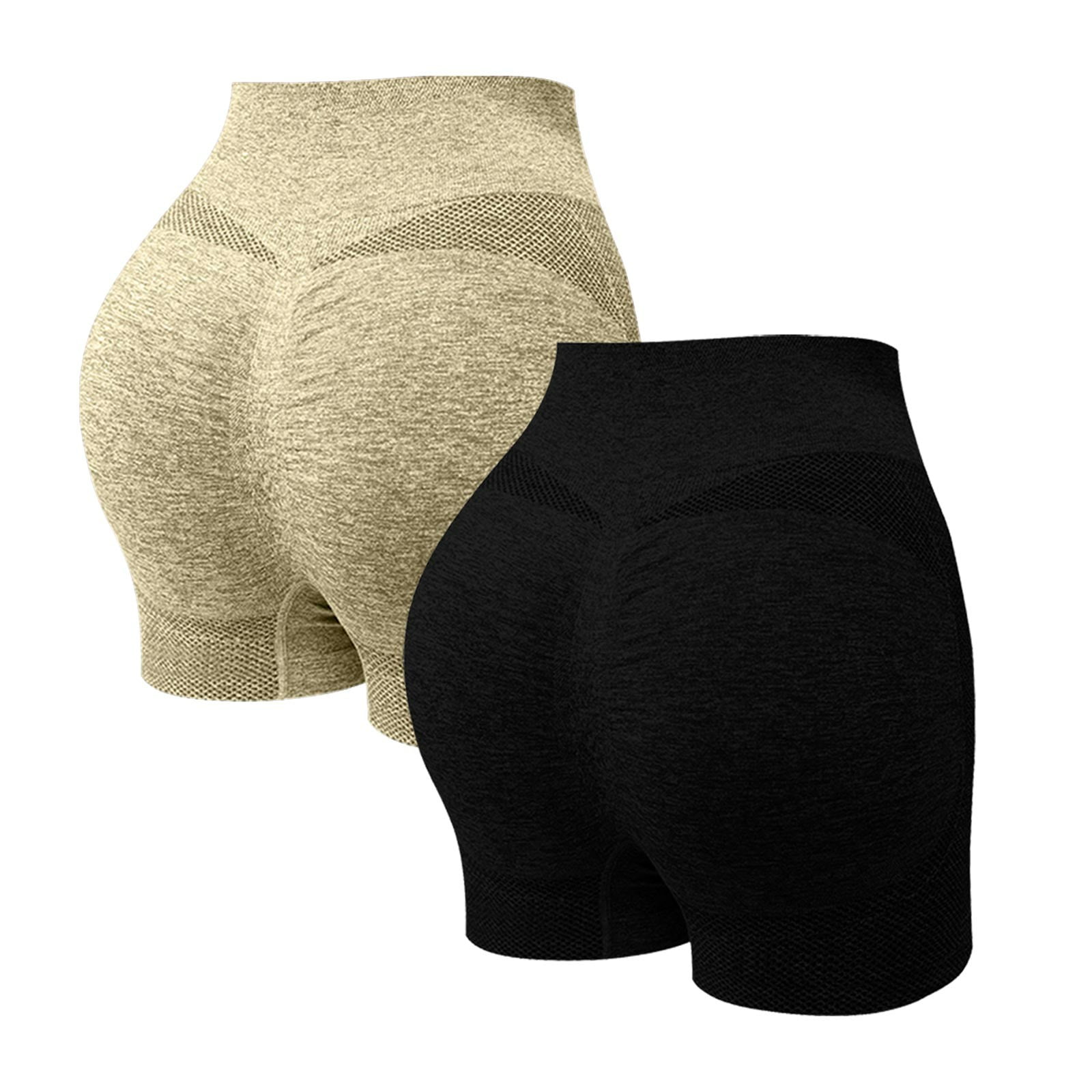 BLCHUNen 2 Pc Workout Shorts for Women Casual Lightweight Elastic Waist ...