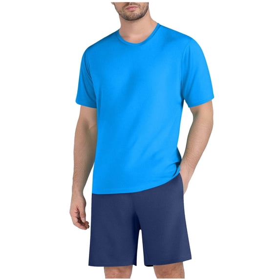 BLCHUNen 2 Piece Sets for Men Gym Sets Summer Casual Tops Matching ...