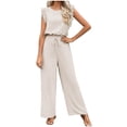 BLCHUNen 2 Piece Sets for Women Summer Lace Ruffle Sleeve Keyhole Back ...