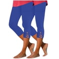 BLCHUNen 2pc Yoga Pants Women Capris Casual High Waisted Slim Fitting ...