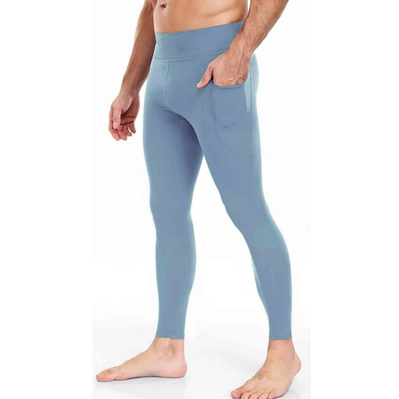 BLCHUNen Athletic Pants for Men Legging Stretch Elastic Waist ...