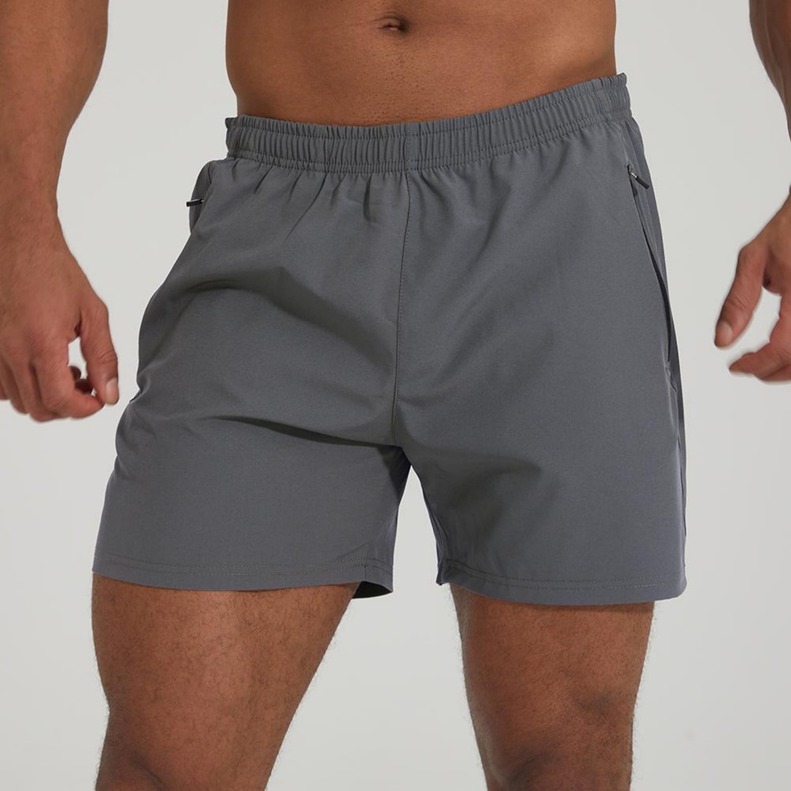 BLCHUNen Athletic Shorts for Mens Straight Leg Elastic Waist Outdoor ...