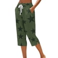 BLCHUNen Capris for Women with Pockets High Elastic Waisted Summer ...